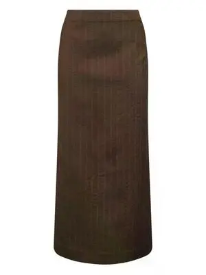 UMA WANG Pinstriped Button Skirt