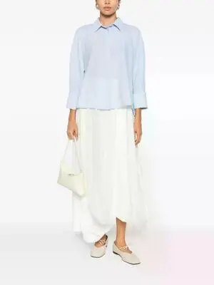 Fabiana Filippi Light Cotton Shirt With Classic Collar - Blue