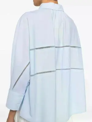 Fabiana Filippi Light Cotton Shirt With Classic Collar - Blue
