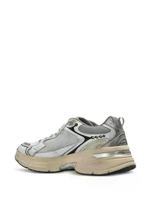 GOLDEN GOOSE Lightstar Sneakers In Grey Mesh And Nappa Leather