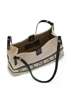 Balmain Canvas Tote Bag - Neutrals