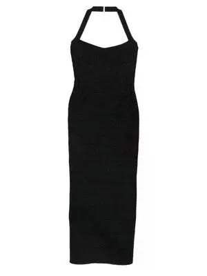 Herve Leger Maxine Gown Horizontal Stripe Midi Dress