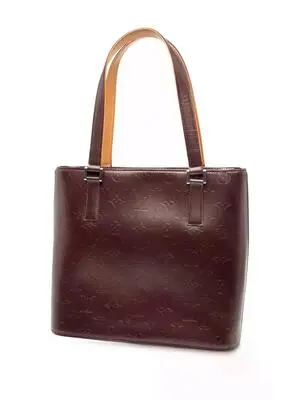 LOUIS VUITTON 2002 Monogram Mat Stockton Tote Bag - Red