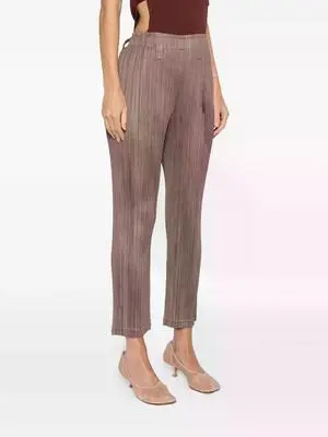 Issey Miyake Pleated Trousers - Brown