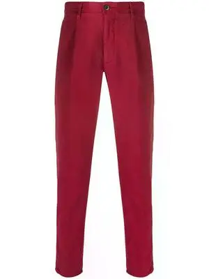 Incotex Pleated Chino Trousers - Red