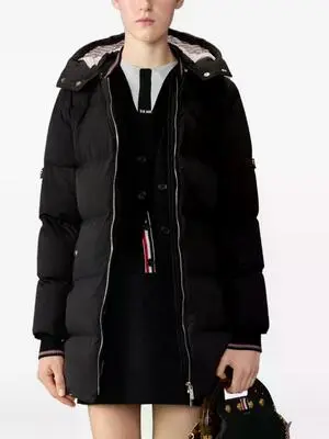 Thom Browne Padded Zip-up Coat - Black