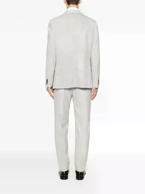 Caruso Norma Double-breasted Check-pattern Suit