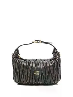 Miu Miu Mini Matelassé Shoulder Bag - Brown