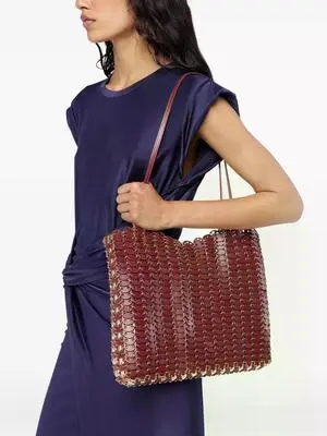 Rabanne 1969 Iconic Discs Shoulder Bag - Red