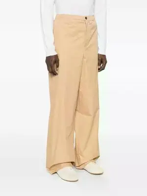 JIL SANDER Elasticated Waistband Trousers - Neutrals
