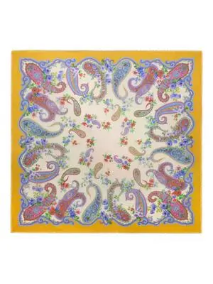 Etro Floral-paisley Shawl - Yellow