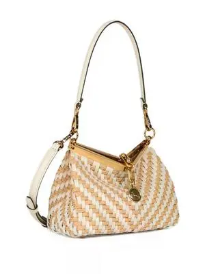 Etro Small Vela Woven Shoulder Bag - Neutrals
