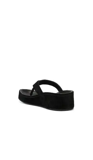 TONY BIANCO Blaire Suede Wedge Sandal - Black