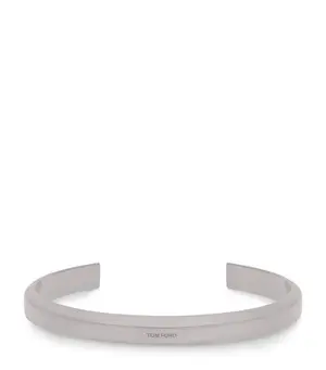 TOM FORD Logo-engraved Sterling Bangle - Silver