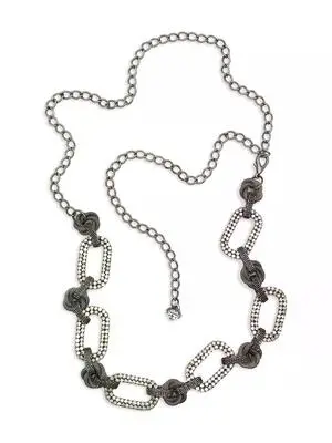 JENNIFER GIBSON JEWELLERY 1970s Crystal Chain Belt - Silver