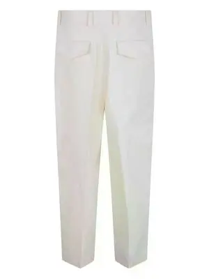 JIL SANDER Cotton Trousers - Neutrals