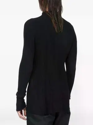 Rick Owens Ribbed High-neck Long-sleeve Sweater