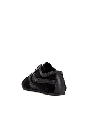 Dries Van Noten Suede Lace-up Sneakers - Black