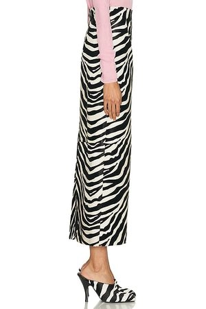 Khaite Loxley Calf Hair Midi Skirt