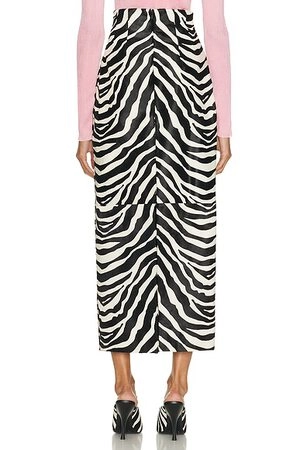 Khaite Loxley Calf Hair Midi Skirt