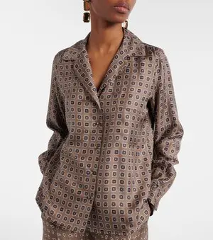 Max Mara Printed Silk Shirt