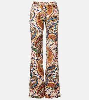 Etro High-rise Bootcut Paisley Print Jeans