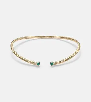 Marina B Trisolina 18kt Emerald And Diamond Necklace - Gold