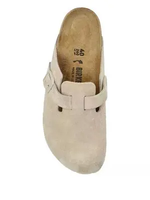 BIRKENSTOCK Boston Suede Mules - Neutrals