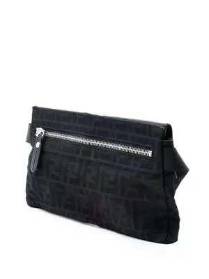 Fendi Zucca Canvas Double Pocket Belt Bag