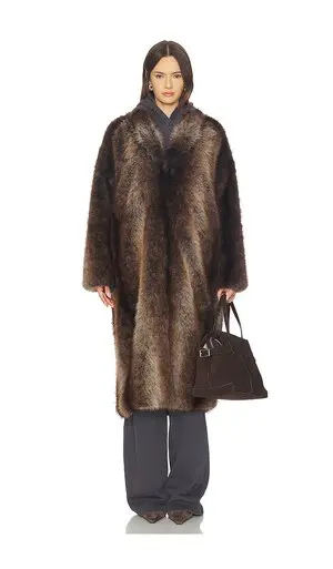 Line & Dot Cairo Faux Fur Coat