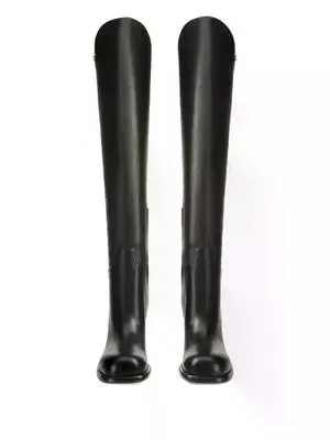 SERGIO ROSSI Over The Knee Block Heel Boots