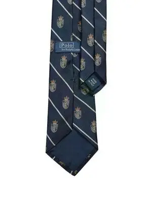 Polo Ralph Lauren Striped Silk Neck Tie - Blue