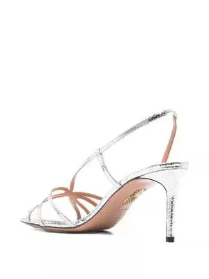 AQUAZZURA Metallic-effect Stiletto Sandals