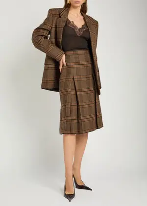 Saint Laurent Houndstooth Wool Blazer