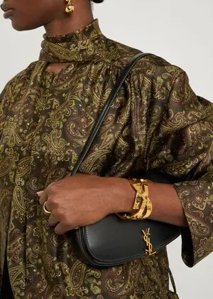 Saint Laurent Cassandra Logo Cuff - Gold
