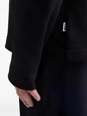 JIL SANDER Long-sleeves Zip-up Polo T-shirt - Black