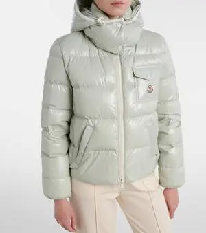 Moncler Andro Down Jacket With Detachable Hood - Green