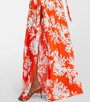 ALEXANDRA MIRO Odetta Scarf-detail One-shoulder Gown