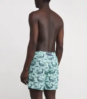 Vilebrequin Whale Print Moorea Swim Shorts - Blue