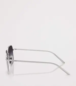 Prada Metal Square Frame Sunglasses
