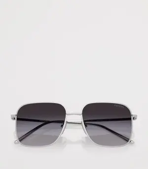 Prada Metal Square Frame Sunglasses