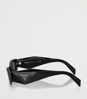 Prada Acetate Oval Sunglasses - Black