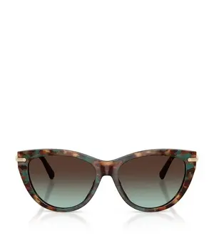 Tiffany & Co. Acetate Cat Eye Sunglasses - Brown