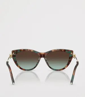 Tiffany & Co. Acetate Cat Eye Sunglasses - Brown