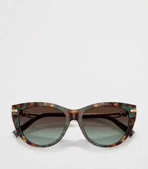 Tiffany & Co. Acetate Cat Eye Sunglasses - Brown