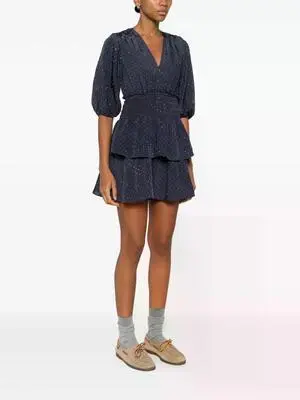 Maje V-neck Crystal-embellished Mini Dress