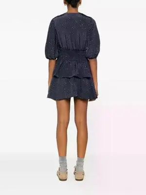 Maje V-neck Crystal-embellished Mini Dress