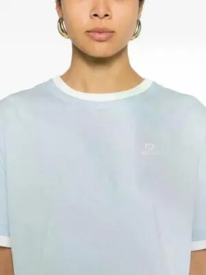 Maje Cropped T-shirt With Embroidered Logo