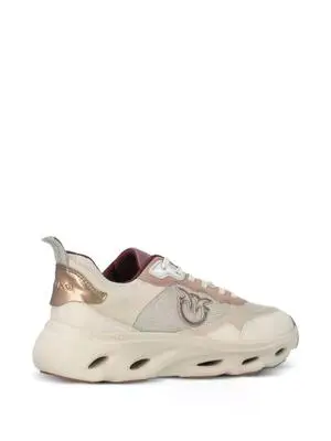 Pinko Logo Appliqué Sneakers - Neutrals