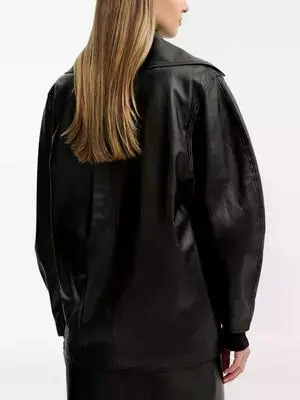 Liviana Conti Double-breasted Leather Coat